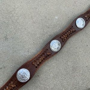Accessories | Vintage Handmade Western Brown Leather Boho Belt | Poshmark
